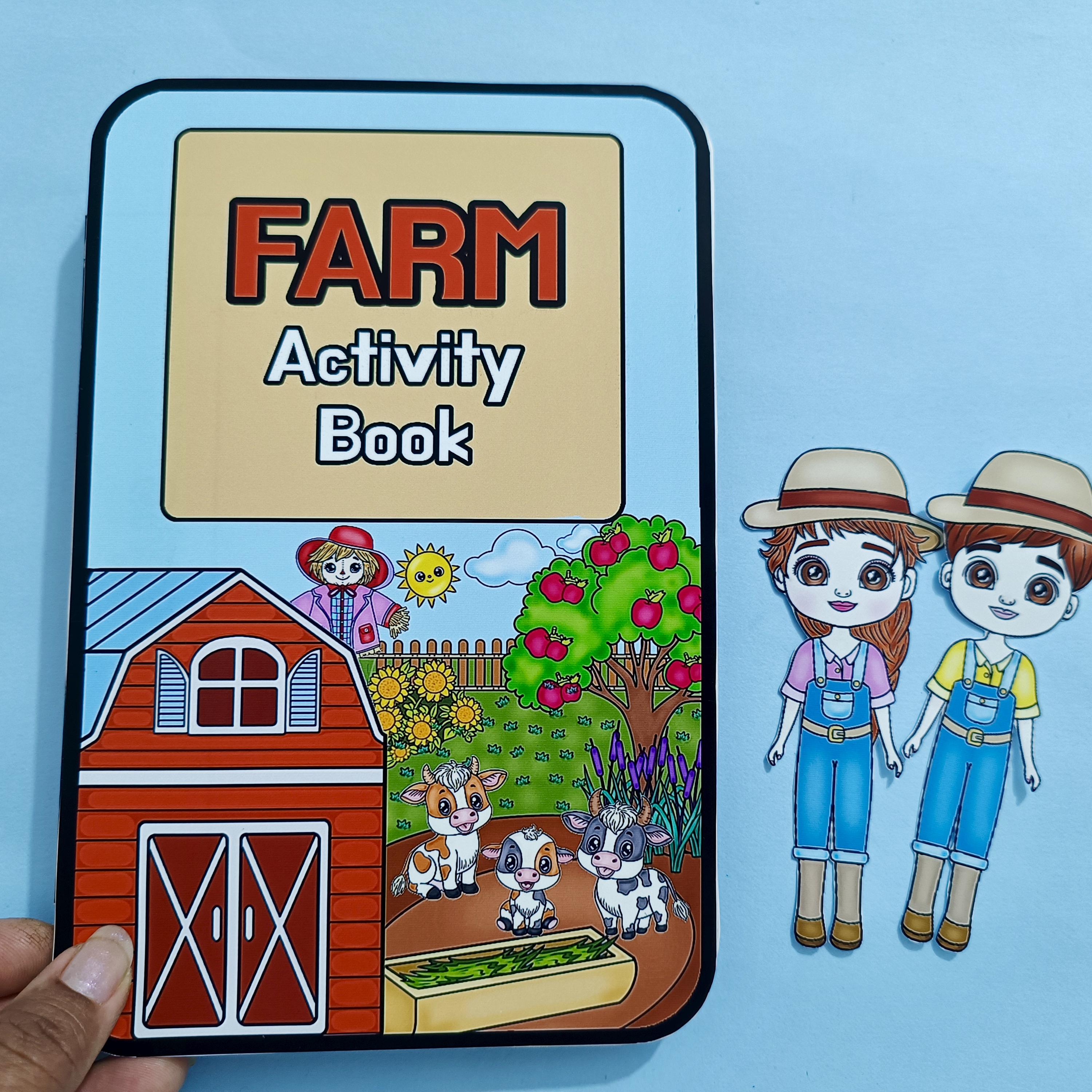 Printable Farm Activity Book for Kids: Paper Doll Game (PDF) - Etsy
