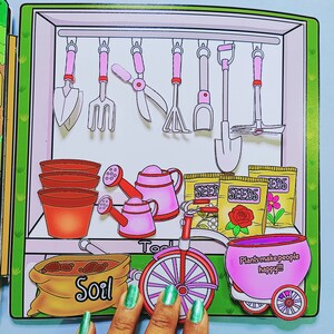 Printable Garden Dollhouse Busy Book for Kids, Preschool Games, Toddler ...