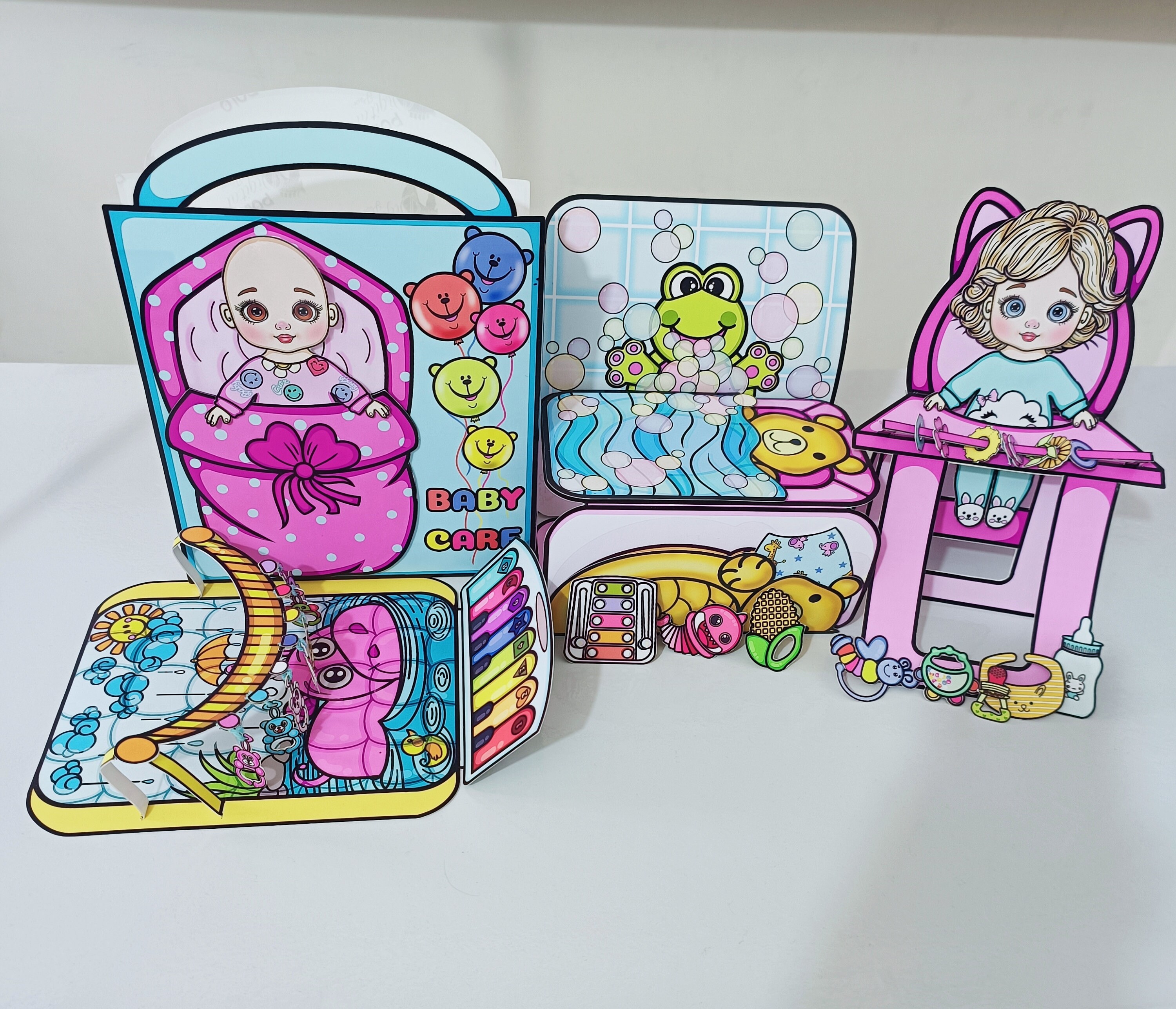 Little Baby Care Print Able Paper Set, Little Baby, Kit for Kids. Paper ...