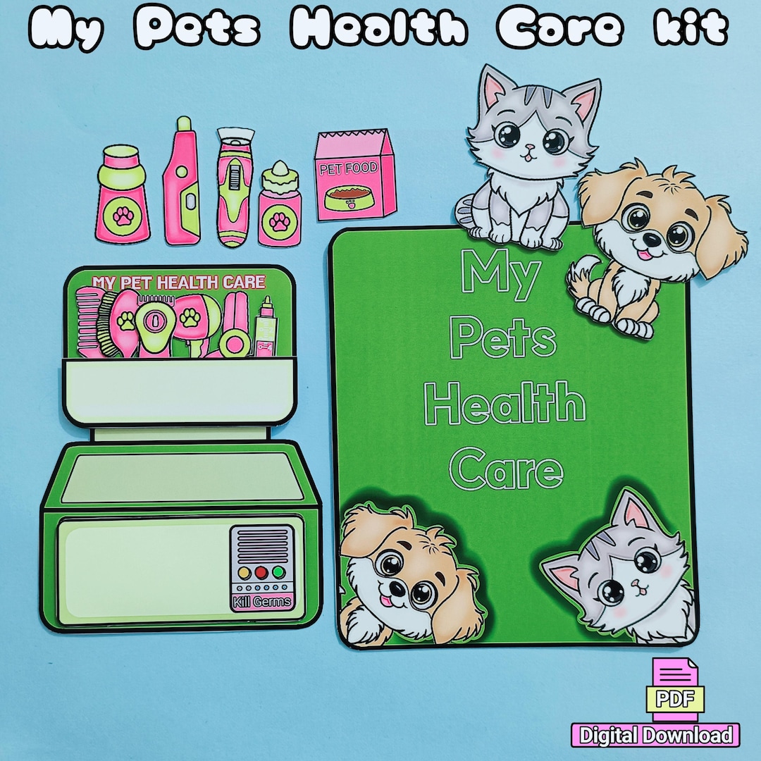 Printable Project My Pets Health Care Kit for Kids. Gift for Kids, Kids ...