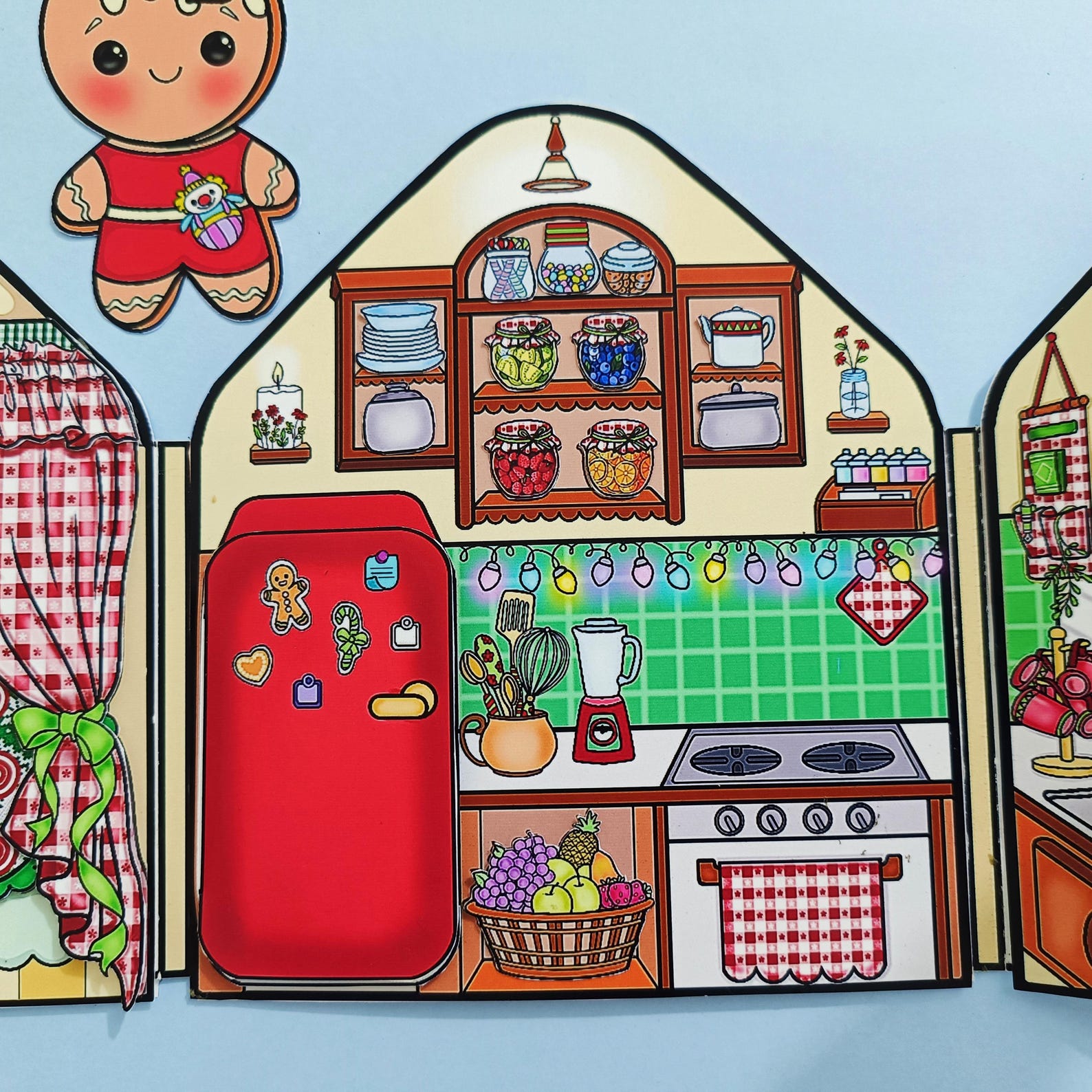 Gingerbread House Paper Doll: Christmas Printable Dollhouse (PDF ...