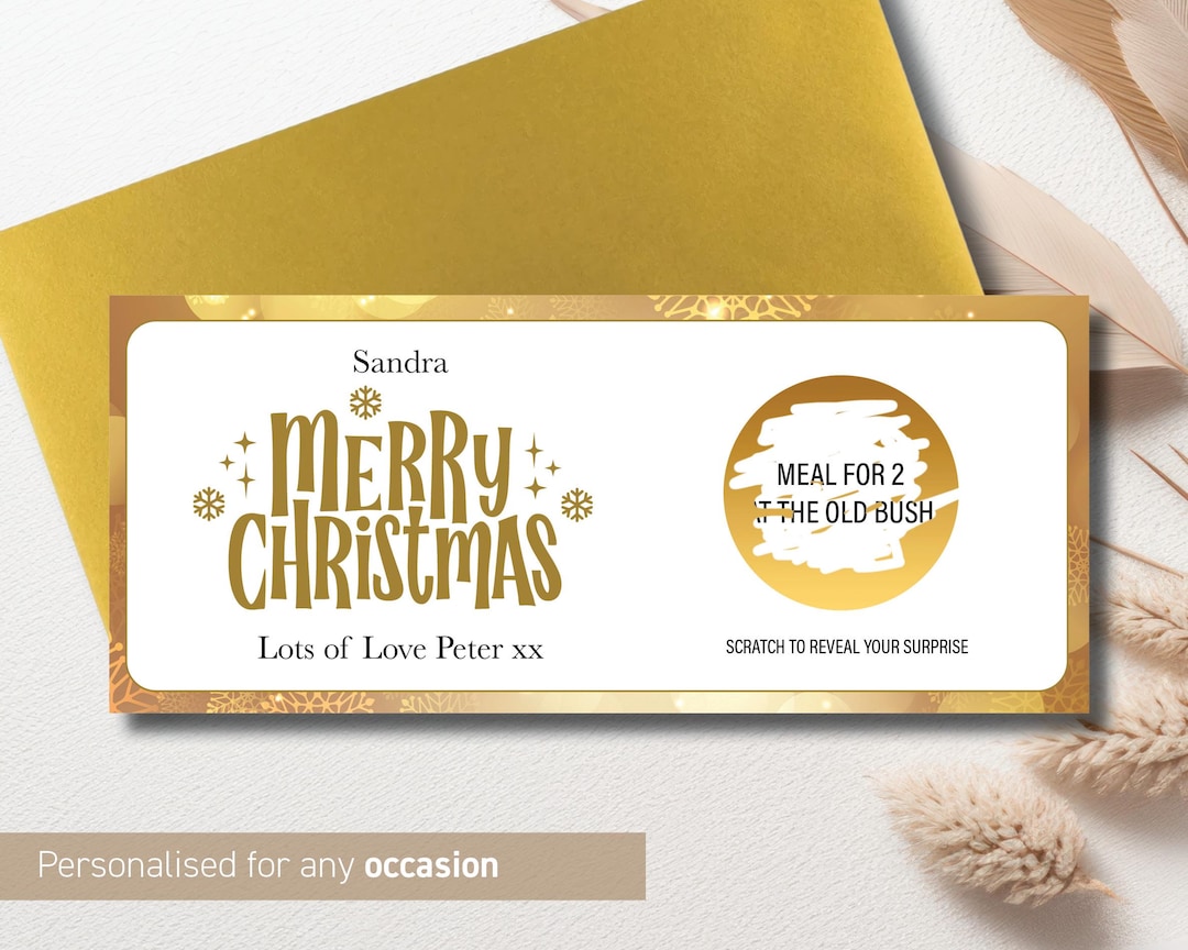Scratch to Reveal Card | Custom Made Scratch off Personalised Card for ...