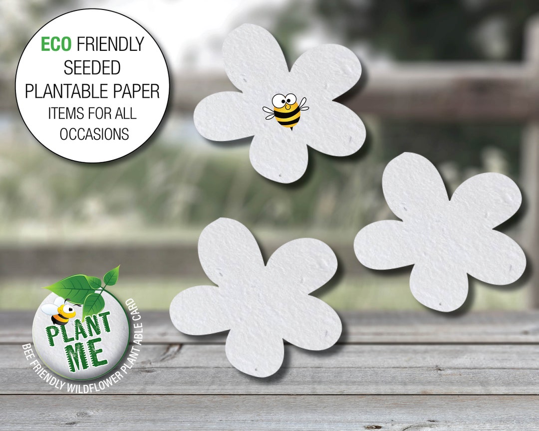 Plantable Paper Blooms / Seed Paper Flowers / Eco-friendly Mother's Bee ...