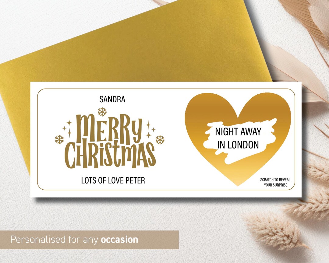 Scratch to Reveal Card | Custom Made Scratch off Personalised Card for ...