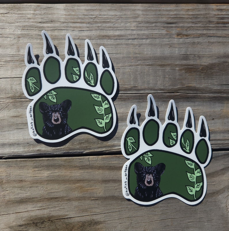 Bear Paw Sticker - Etsy