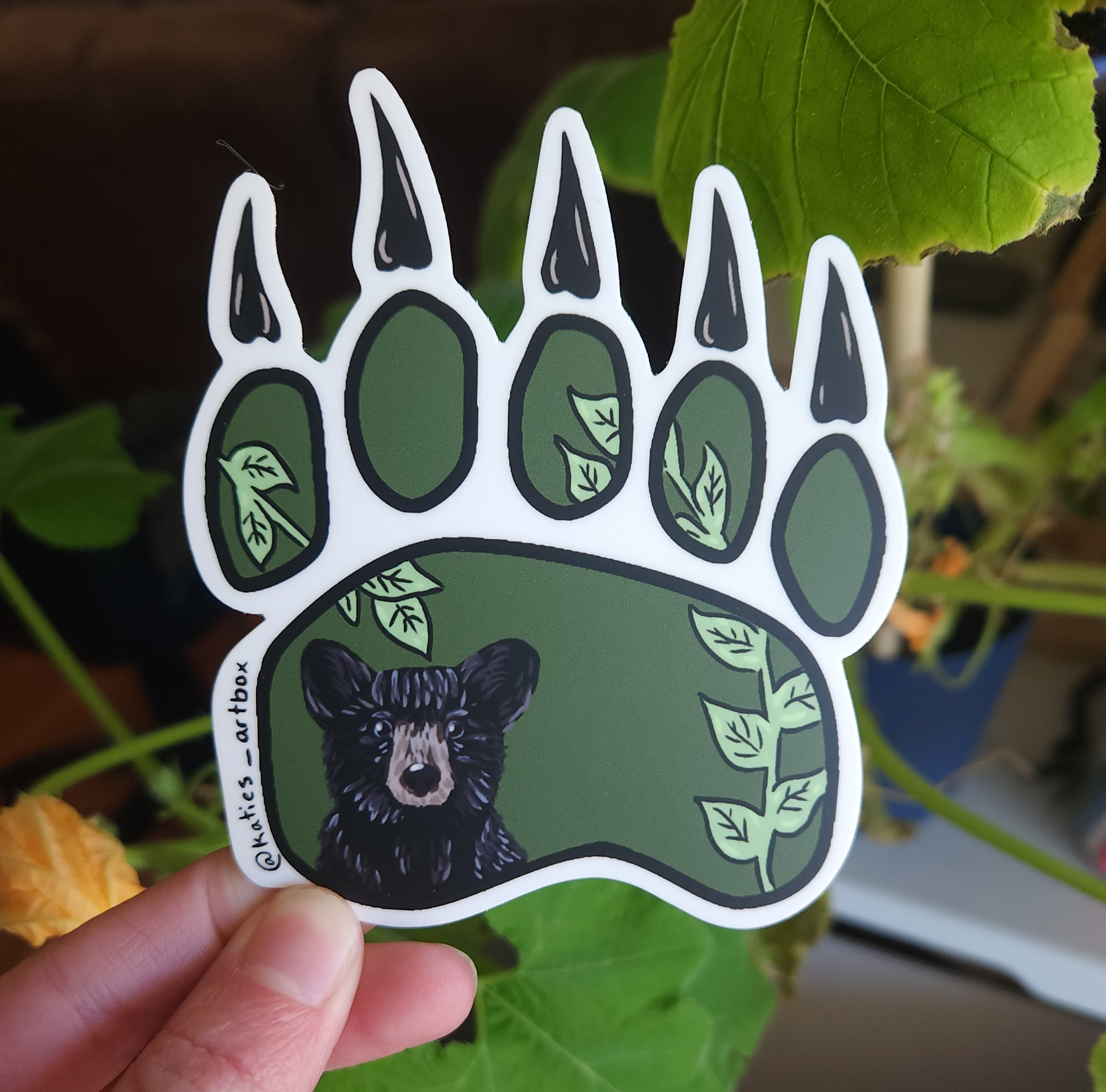 Bear Paw Sticker - Etsy