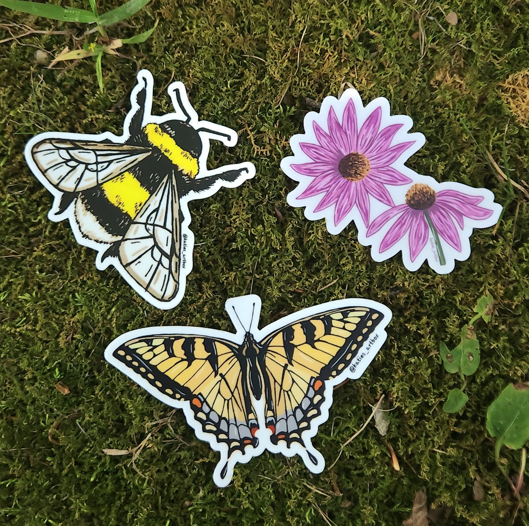 Pollinator Sticker Pack - Etsy