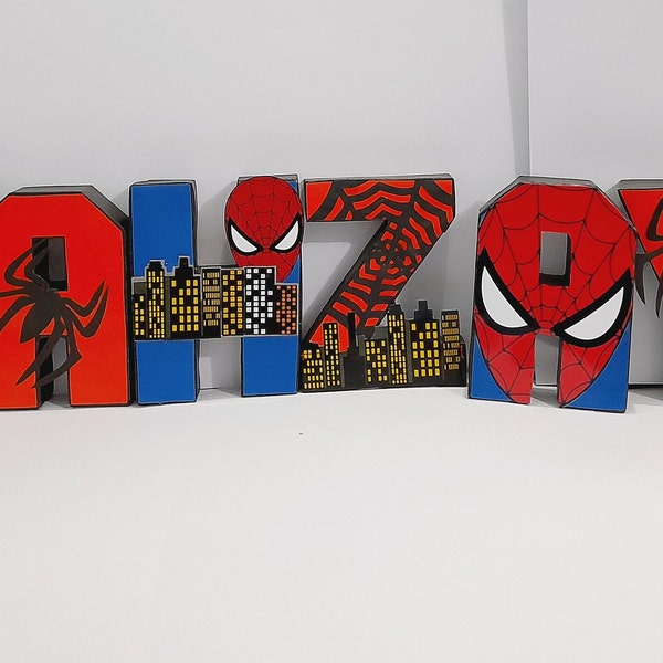 3d Letter Spiderman - Etsy