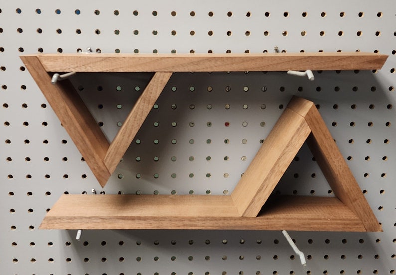 Mahogany Triangular Floating Shelves - Etsy
