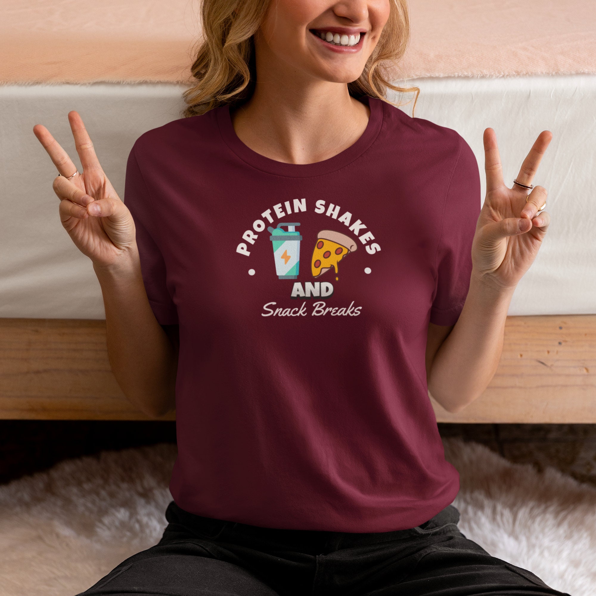Protein Shakes and Snack Breaks Shirt, Graphic Tee, Workout Shirt ...