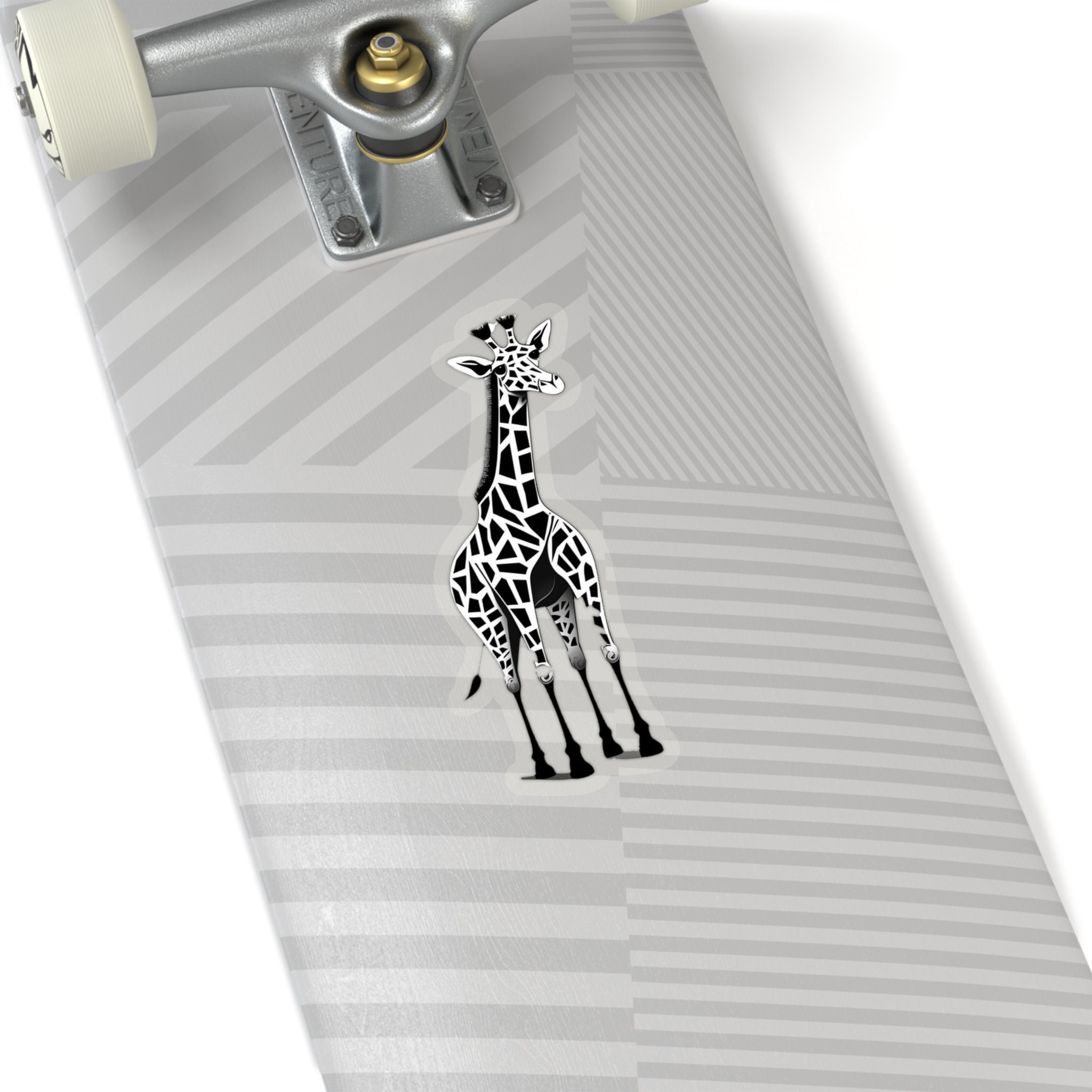 Black and White Cartoon Giraffe Sticker - Etsy