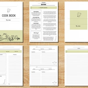 Printable Recipe Cards Set for Personalized Cookbooks and Culinary ...