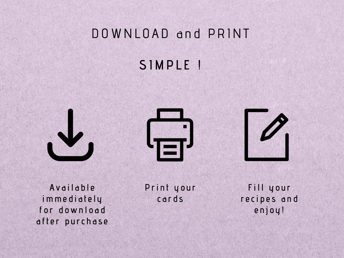 Printable Recipe Cards for Recipe Box Organization 4x6 and 8.5x11 Sizes ...