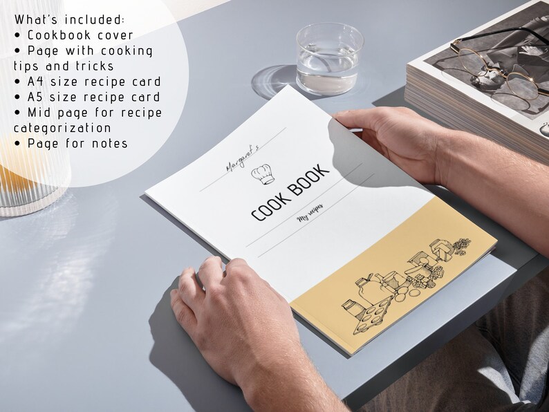 Printable Recipe Cards Set for Personalized Cookbooks and Culinary ...