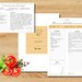 Printable Recipe Cards Set for Personalized Cookbooks and Culinary ...