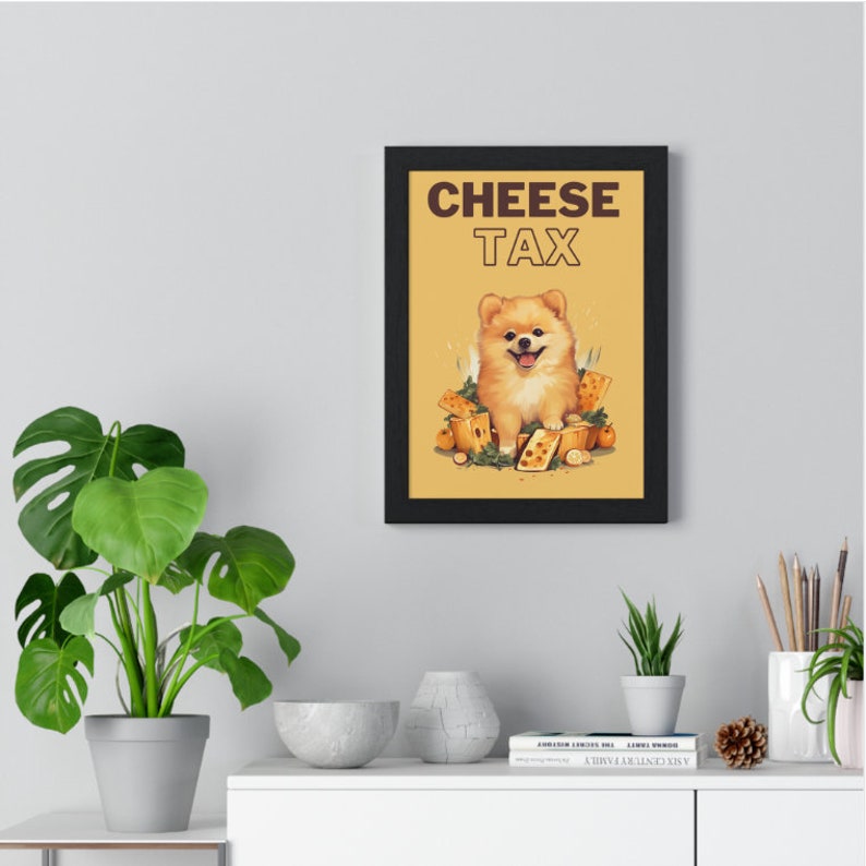 Cheese Tax Printable Poster digital Download Cute Dog Cheese - Etsy