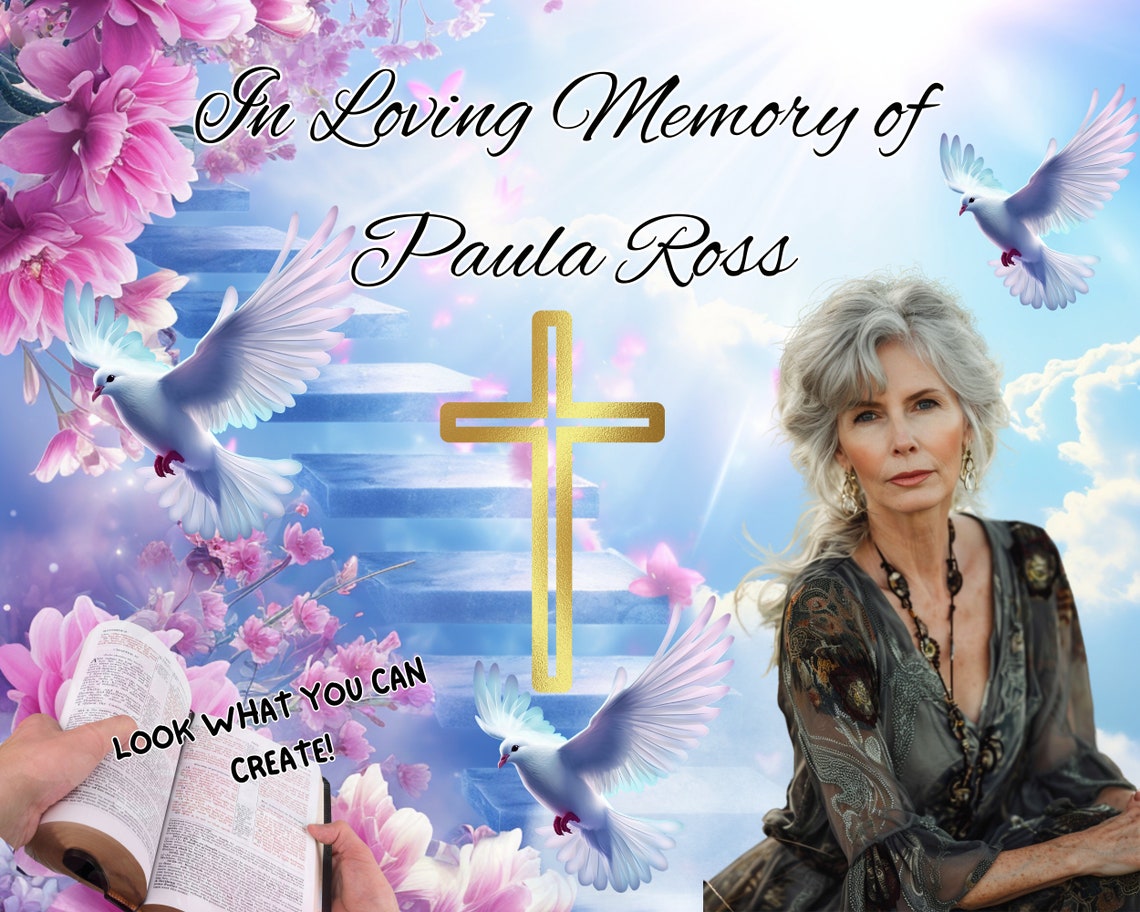 Pink Memorial Background Mega Bundle: 80 Memorial Backgrounds, Heaven ...