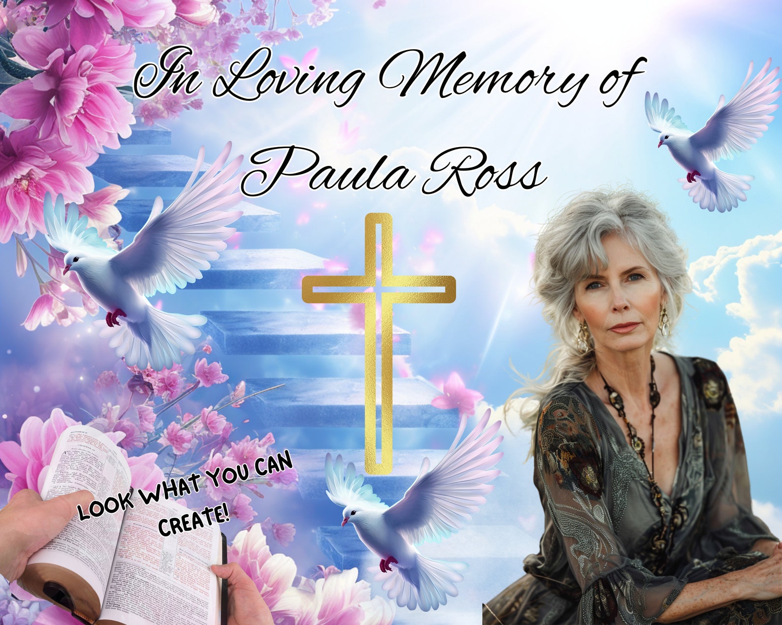 Pink Memorial Background Mega Bundle: 80 Memorial Backgrounds, Heaven ...