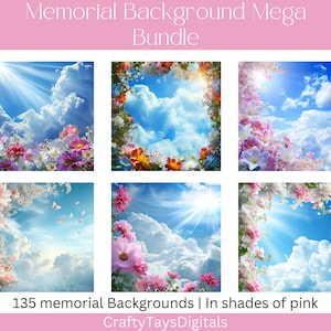 Memorial Background Mega Bundle: 135 Floral Memorial Backgrounds ...