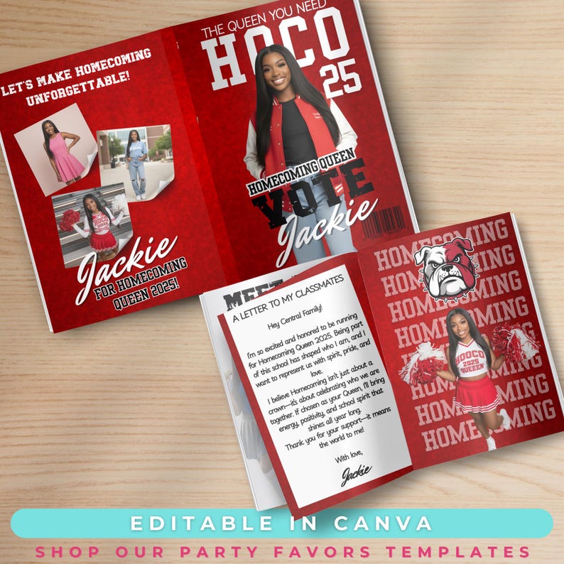 Homecoming Campaign Booklet Template - Editable Canva Design for ...