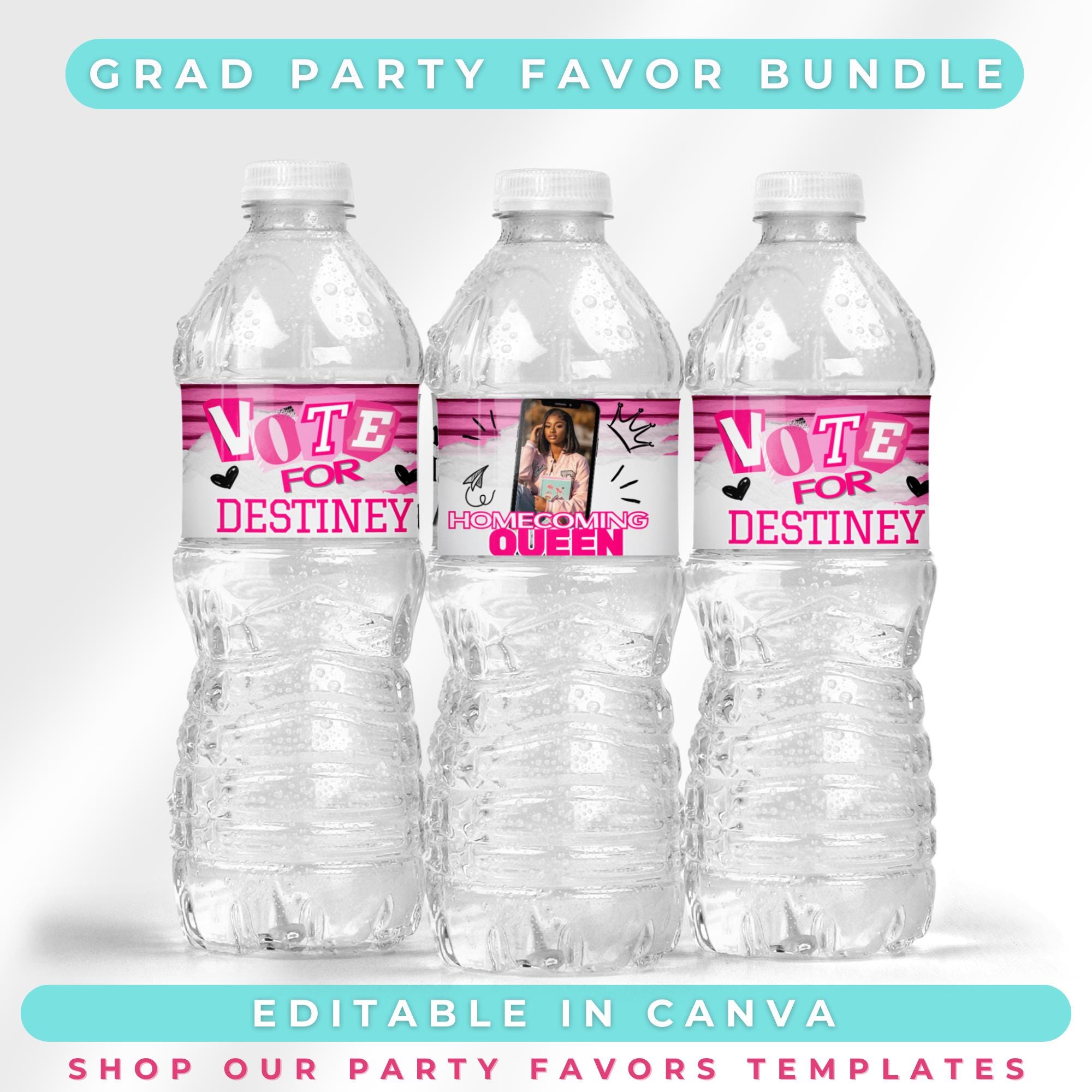 Homecoming Party Favor Bundle – Chip Bag, Chocolate Bar, Water Bottle ...