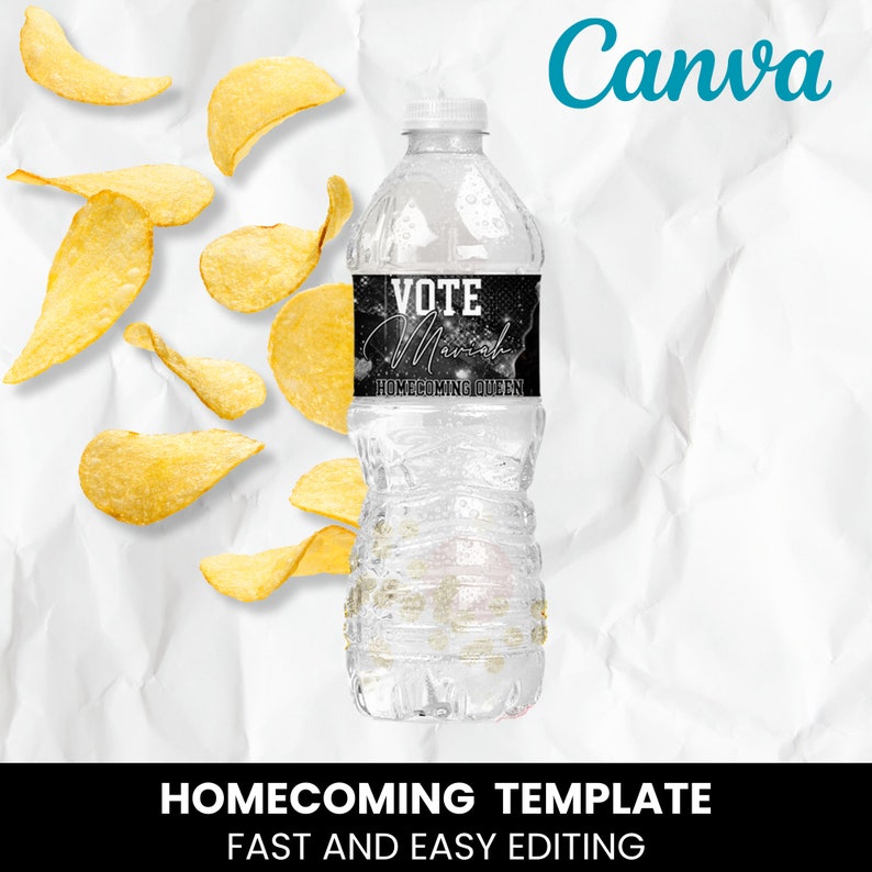 Homecoming Queen Party Favors | HOCO 2026 Campaign Bundle Canva ...