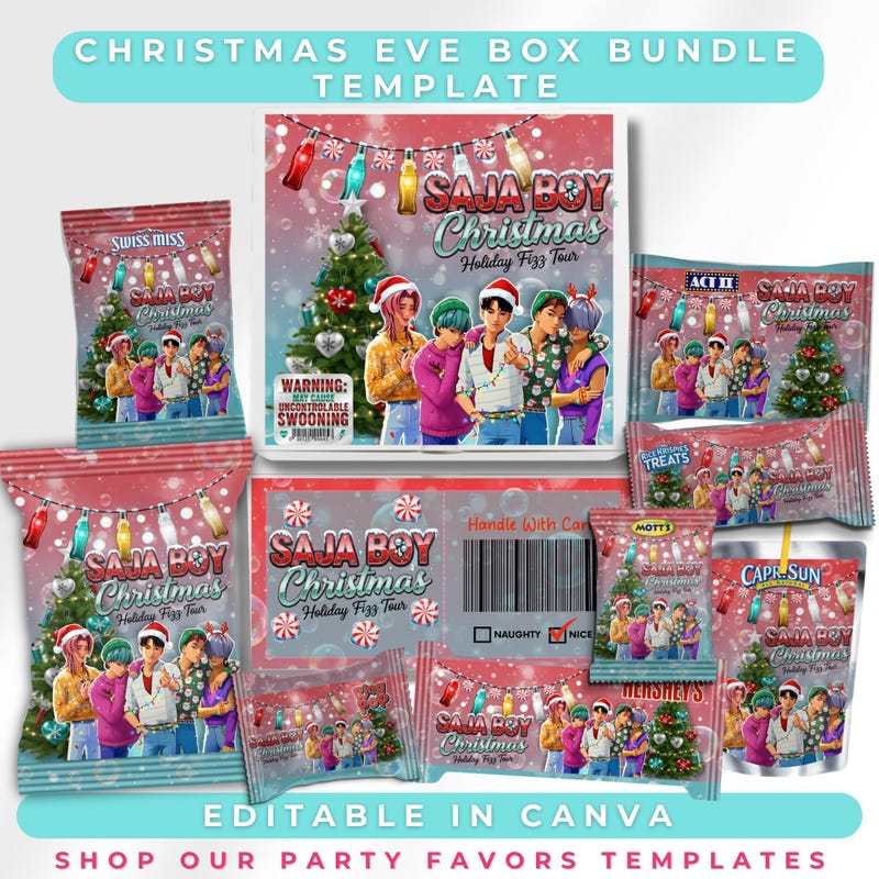 Grinch Snack Box Template - Etsy