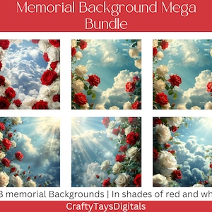 Red and White Memorial Background Bundle: 128 Memorial Backgrounds, in ...