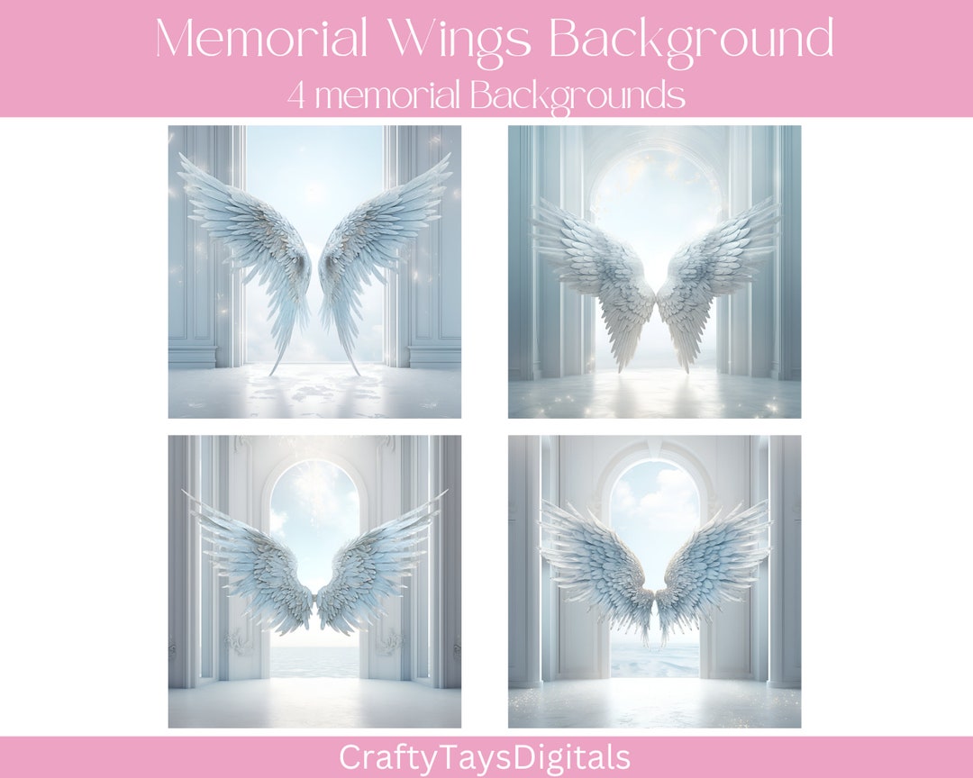 Memorial Background Angel Wings PNG : Heaven, in Loving Memory PNG ...