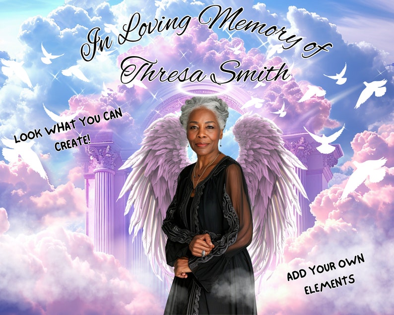 Pink Memorial Background Mega Bundle: 80 Memorial Backgrounds, Heaven ...