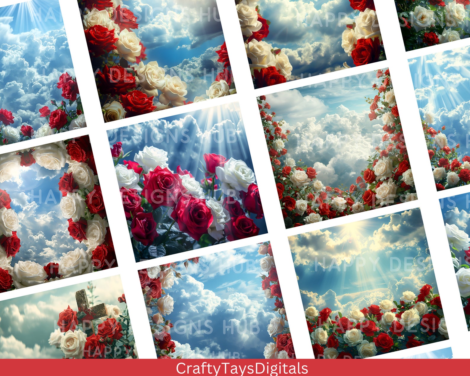 Red and White Memorial Background Bundle: 128 Memorial Backgrounds, in ...