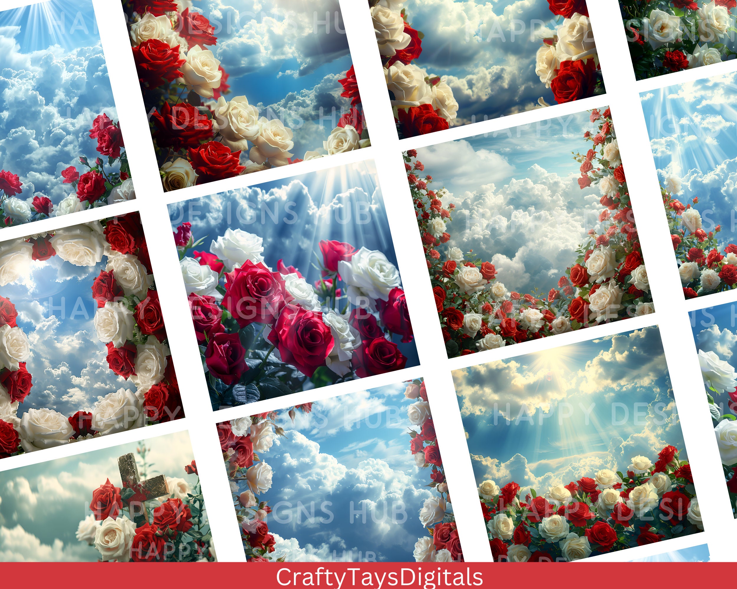 Red and White Memorial Background Bundle: 128 Memorial Backgrounds, in ...