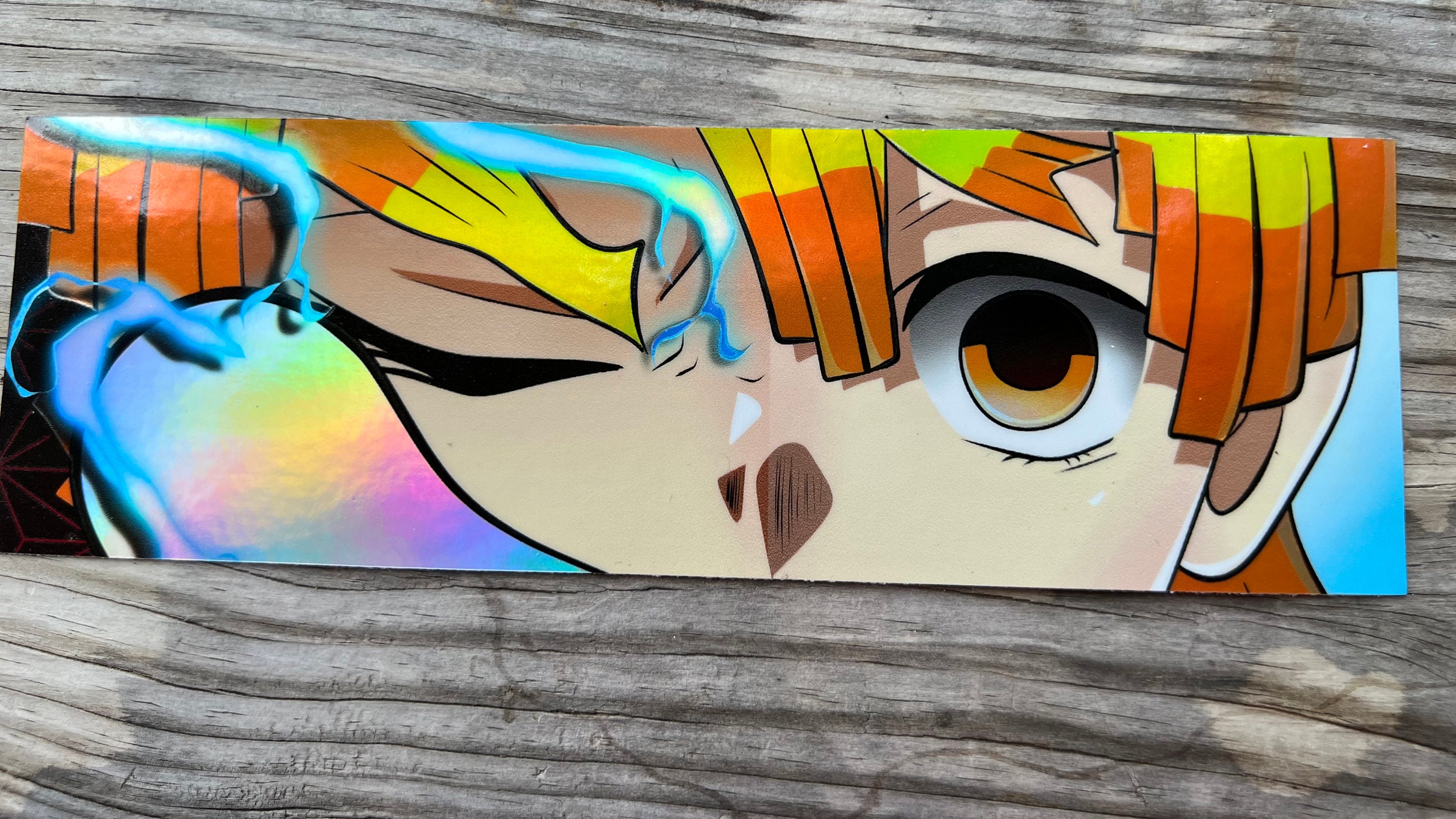 Anime Slap Sticker Thunder Slayer Holographic Stickers - Etsy