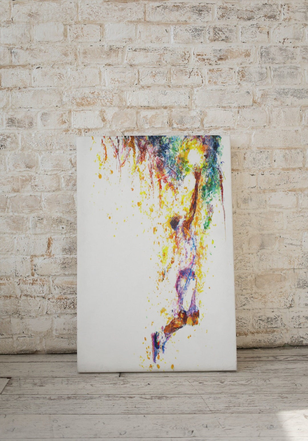 Slam Dunk Print, Basketball Art Printable, Basketball Wall Art ...