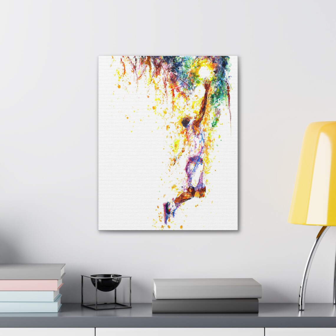 Slam Dunk Print, Basketball Art Printable, Basketball Wall Art ...