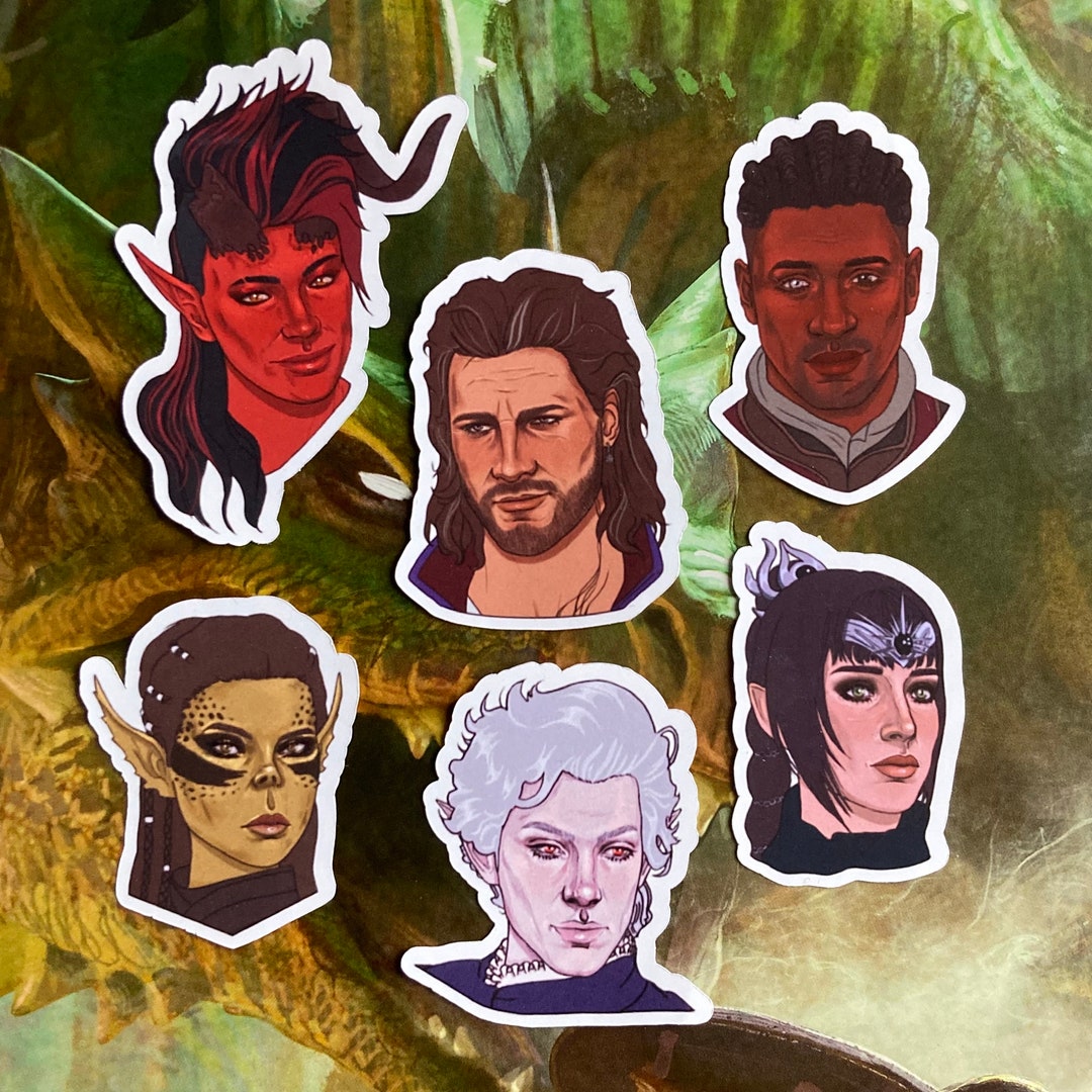 Baldur’s Gate 3 Character Stickers, Fanart, Bg3 - Etsy
