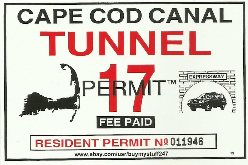 Cape Cod Canal Tunnel Bogus Permit Sticker - Funny Vinyl Decal - Etsy