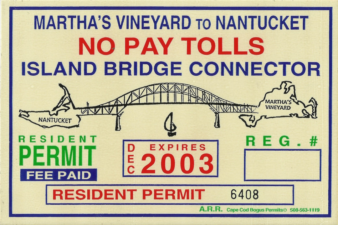 Cape Cod Bogus Permit Sticker: Funny Dad Joke Vinyl Decal (4x6) - Etsy