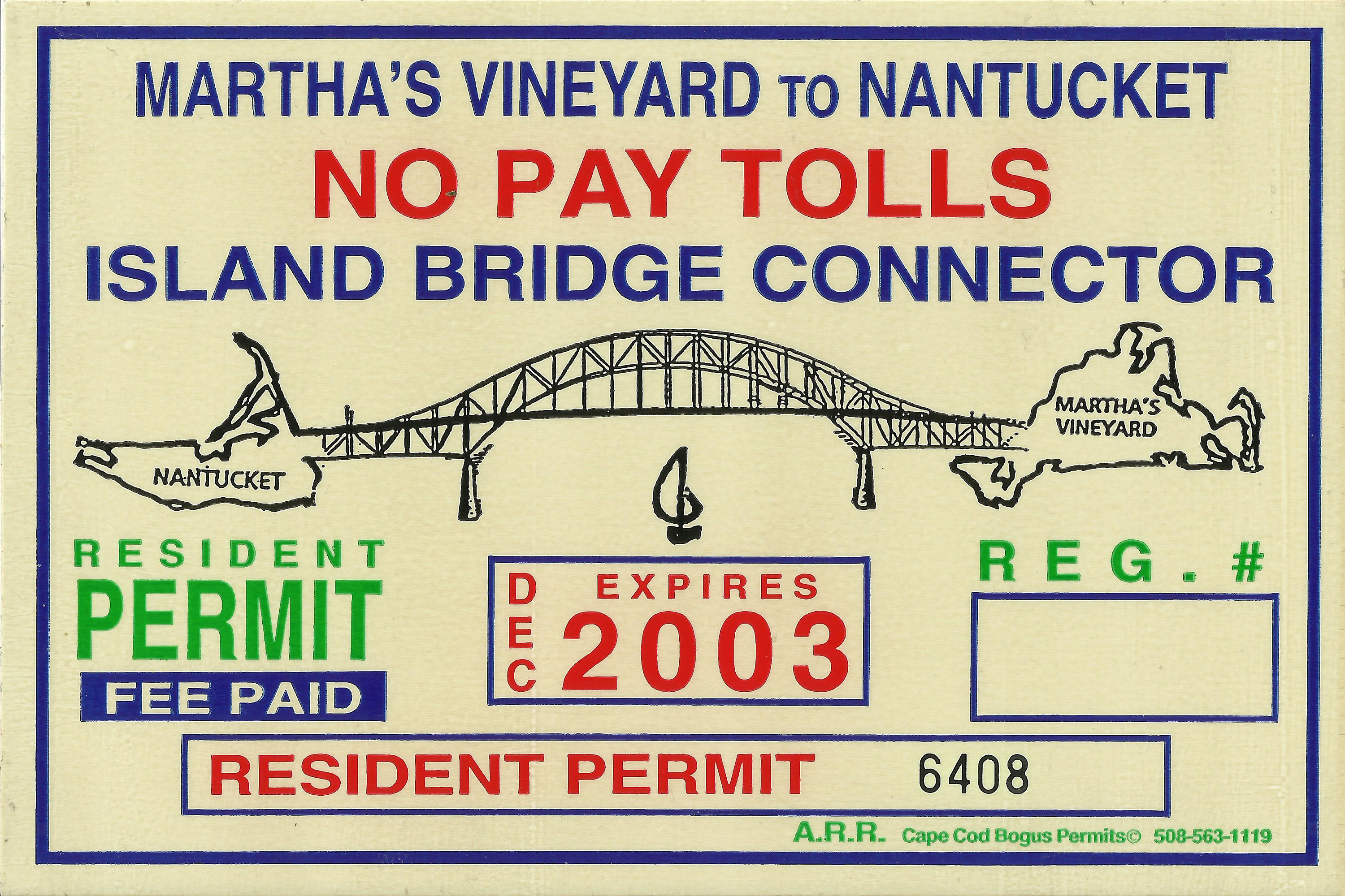 Cape Cod Bogus Permit Sticker: Funny Dad Joke Vinyl Decal (4x6) - Etsy