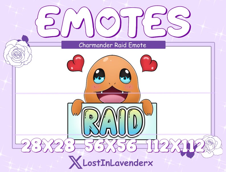 Charmander Raid Emote - Etsy