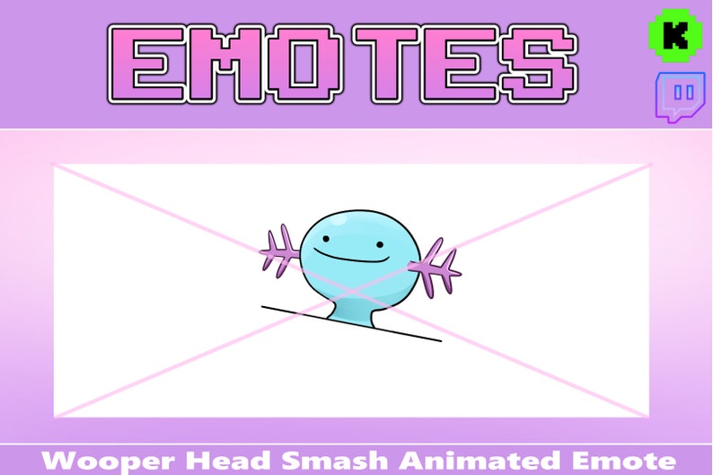 Wooper Head Smash Animated Emote - Etsy