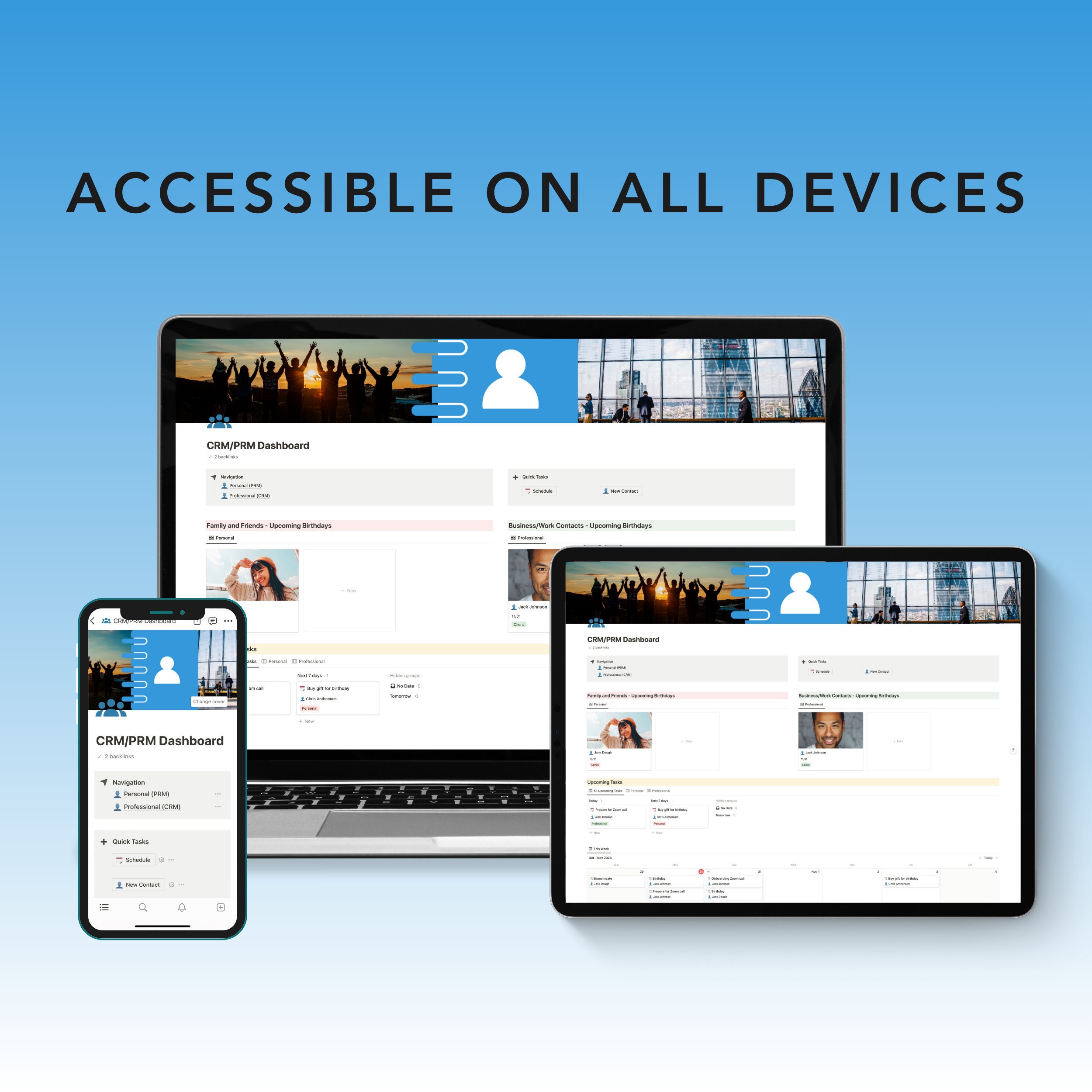 Notion Template, CRM, PRM, Personal and Professional Relationship Manager Dashboard - Personal ...