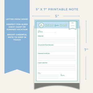 PRINTABLE Letter From Home, Camp Note From Home, Note From Mom, Camp ...