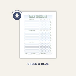 Kids Daily Checklist, Daily Routine Chart, Morning Routine, Evening ...