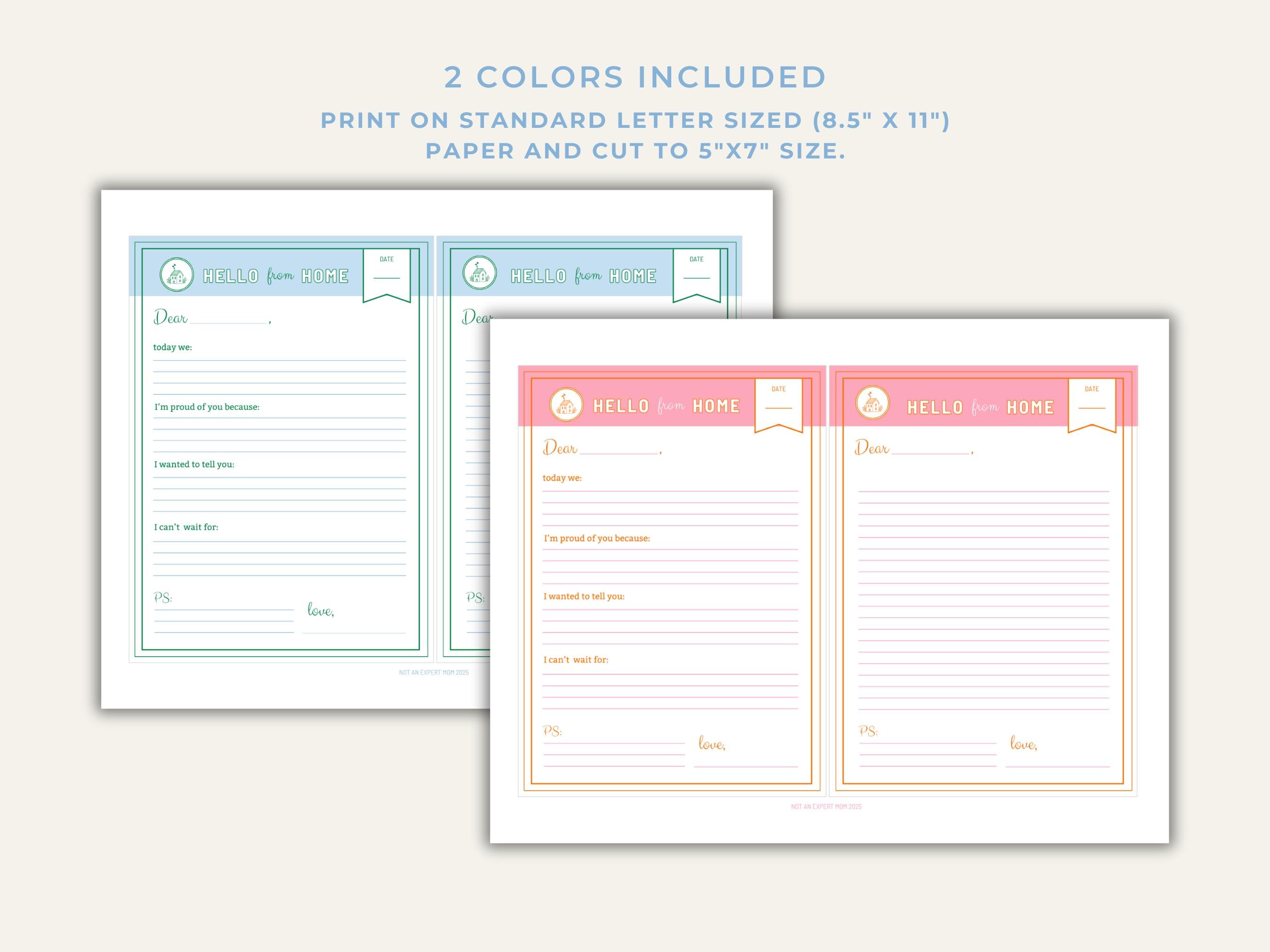 PRINTABLE Letter From Home, Camp Note From Home, Note From Mom, Camp ...
