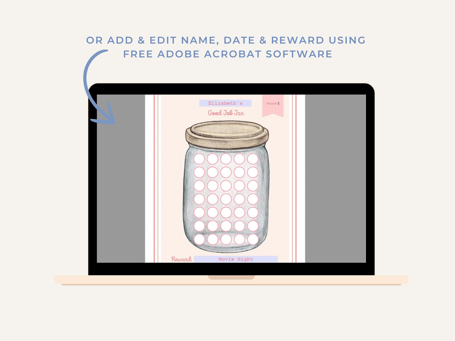 Printable Reward Chart, Good Job Jar, Positive Behavior Chart, Sticker ...