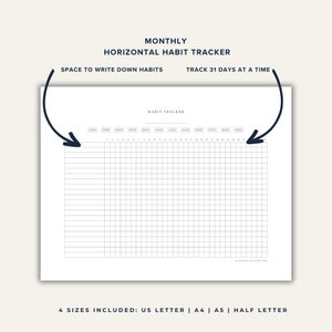 Printable Habit Tracker, PDF for Yearly Monthly Daily Routine and Goal ...