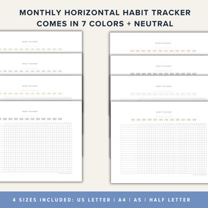 Printable Habit Tracker PDF for Yearly Monthly Daily Routine - Etsy
