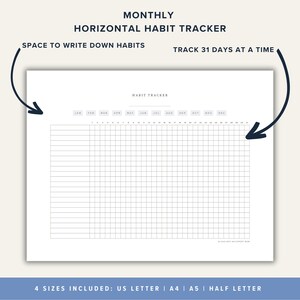 Printable Habit Tracker, PDF for Yearly Monthly Daily Routine and Goal ...