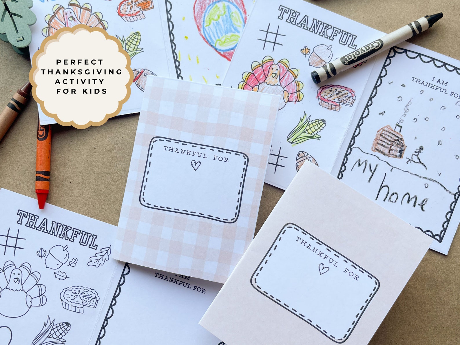 Printable Thanksgiving Place Cards, Thanksgiving Coloring Place Cards ...